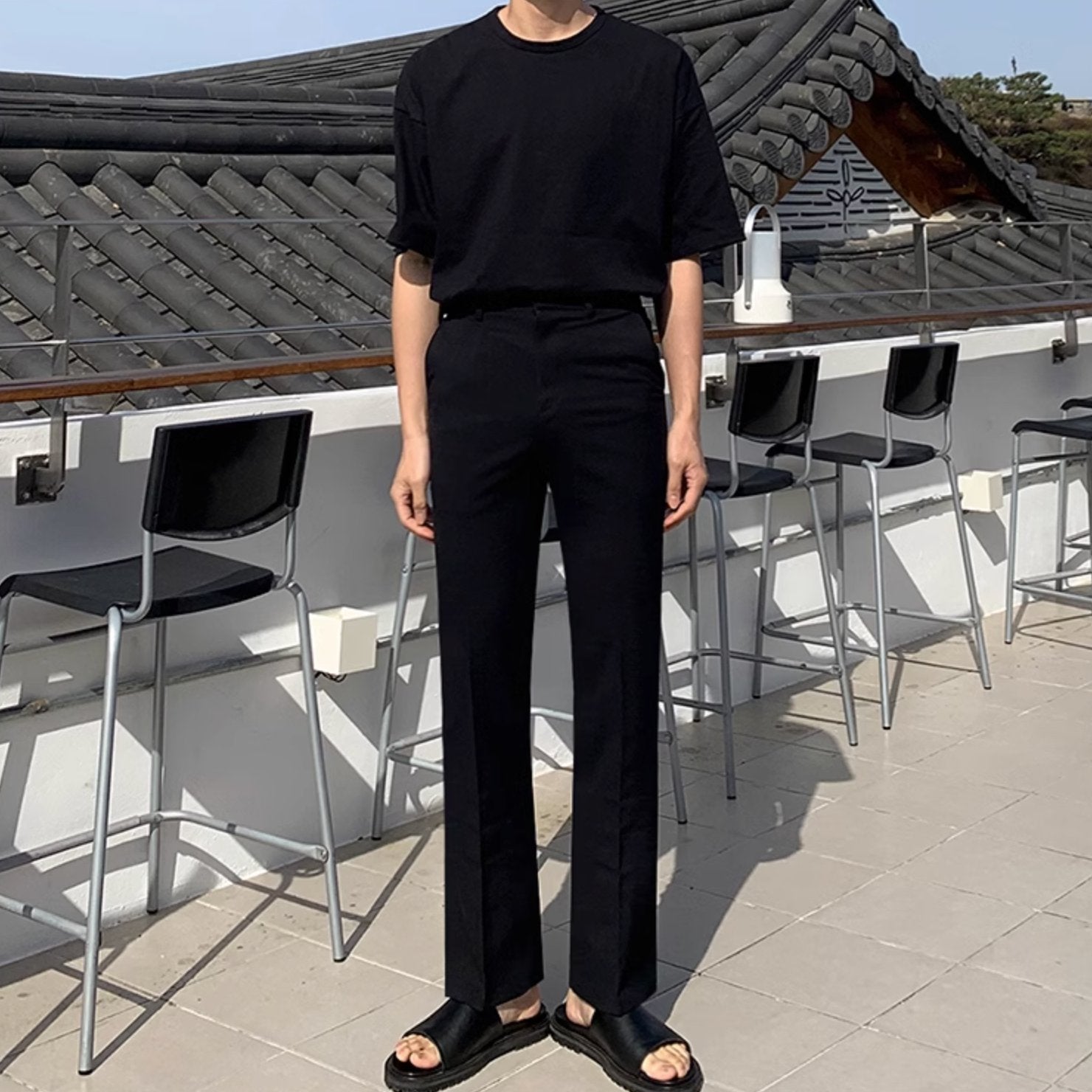 SLIM SPLIT PANTS - Aumori