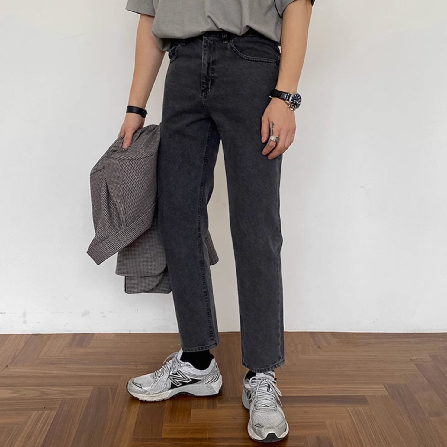 WASHED ANKLE JEANS - Aumori