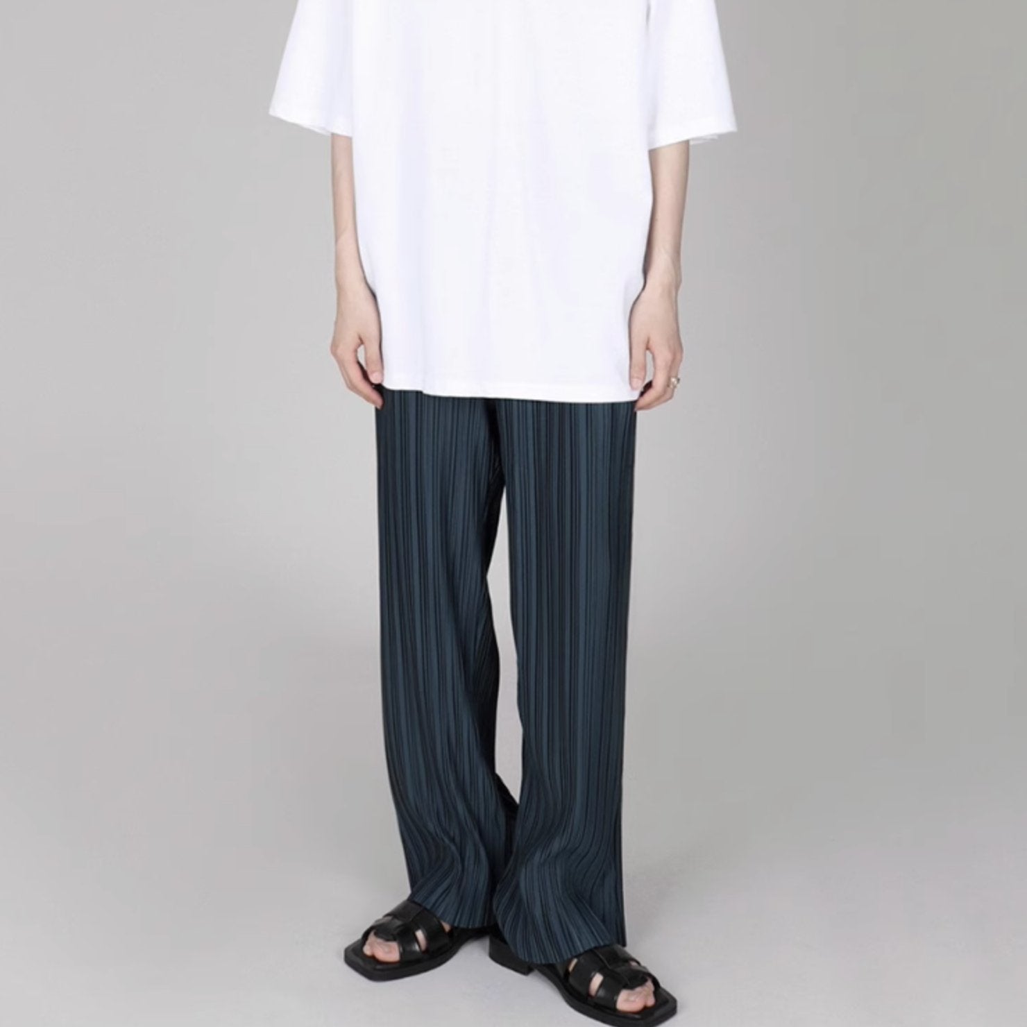 WIDE LINED PANTS - Aumori