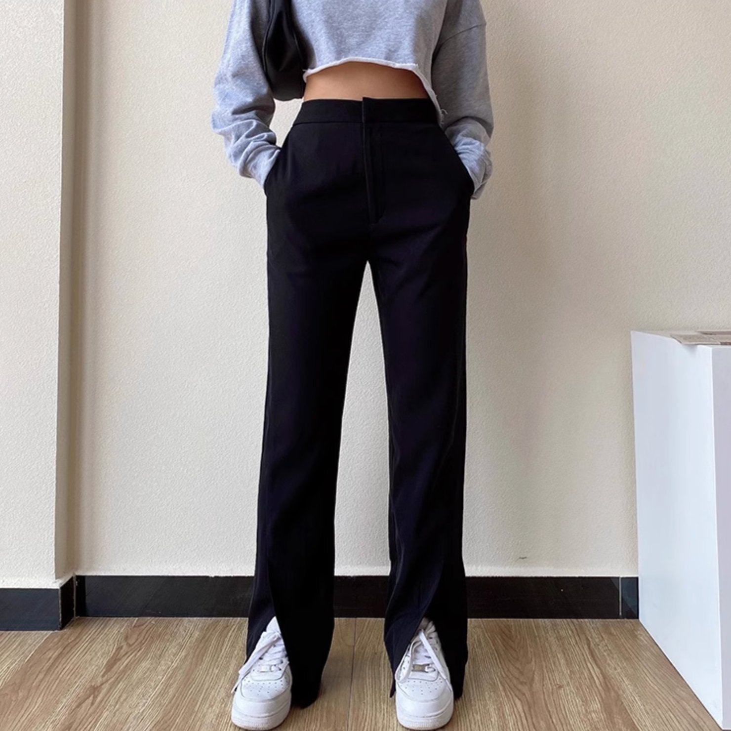 FRONT SPLIT PANTS - Aumori