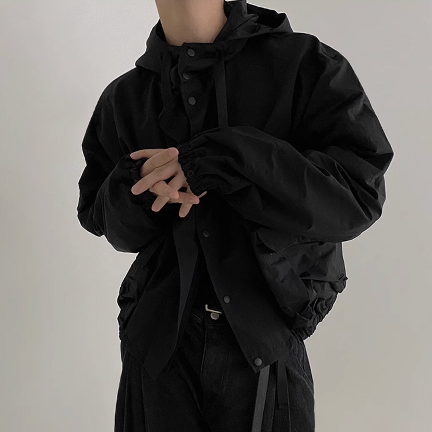 HOODED TECHNICAL JACKET - Aumori