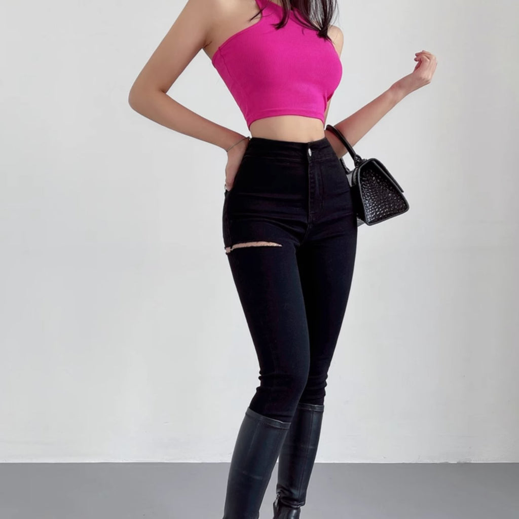 SIDE RIP TIGHT JEANS | AUMORI – Stockbay